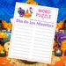 Día De Los Muertos Word Puzzle Printable Day of the Dead Party Game Fun ...