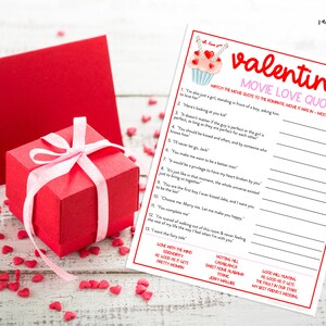 Valentine's Day Movie Love Quotes Game | Valentine Printable Games ...