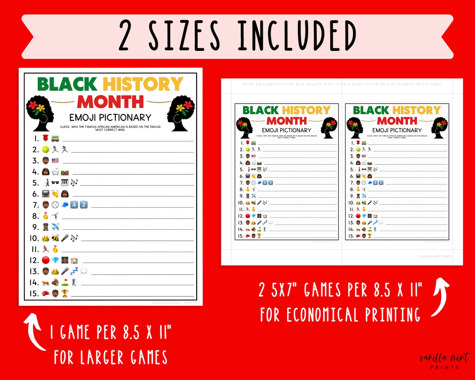 Black History Month Emoji Pictionary Game | African American History ...