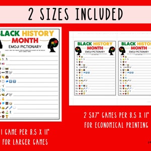 Black History Month Emoji Pictionary Game | African American History ...