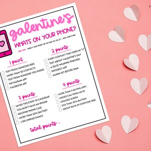 Galentine's Day Whats on Your Phone Game | Party Games | Girls Night ...