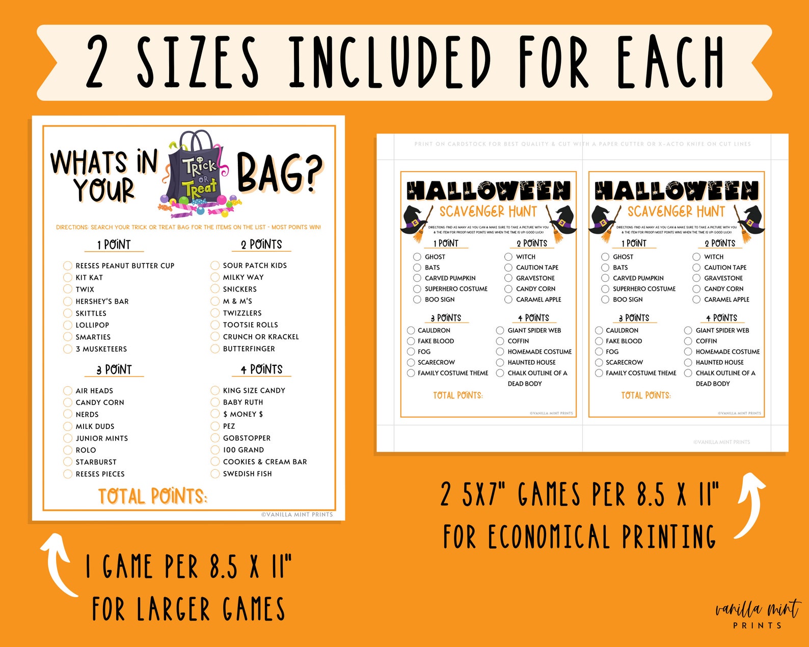 Halloween Party Games KIDS BUNDLE 5 Halloween Printable | Etsy