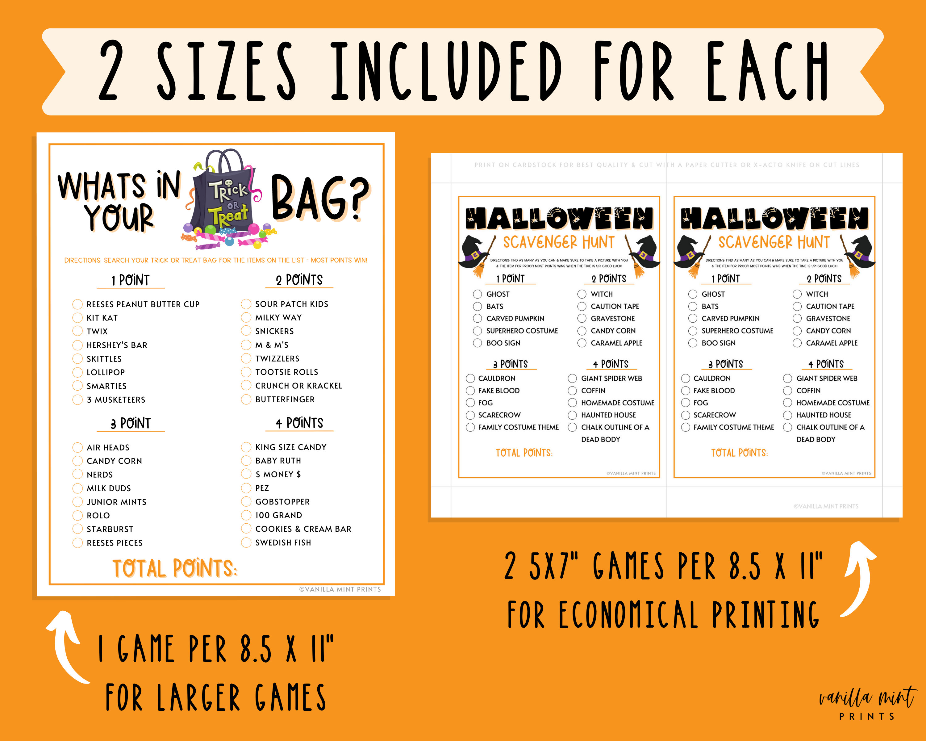 Halloween Party Games KIDS BUNDLE 5 Halloween Printable | Etsy