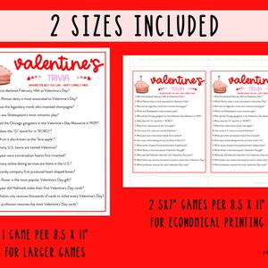 Valentine's Day Trivia Game | Valentine Printable Games | Fun Valentine ...