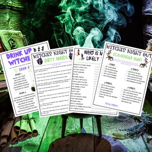 Witches Night Out 10 Game BUNDLE | Fun Halloween Party Games | Witch ...