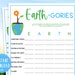 Earth Day Scattergories Game Fun Printable Spring Games Environmental ...