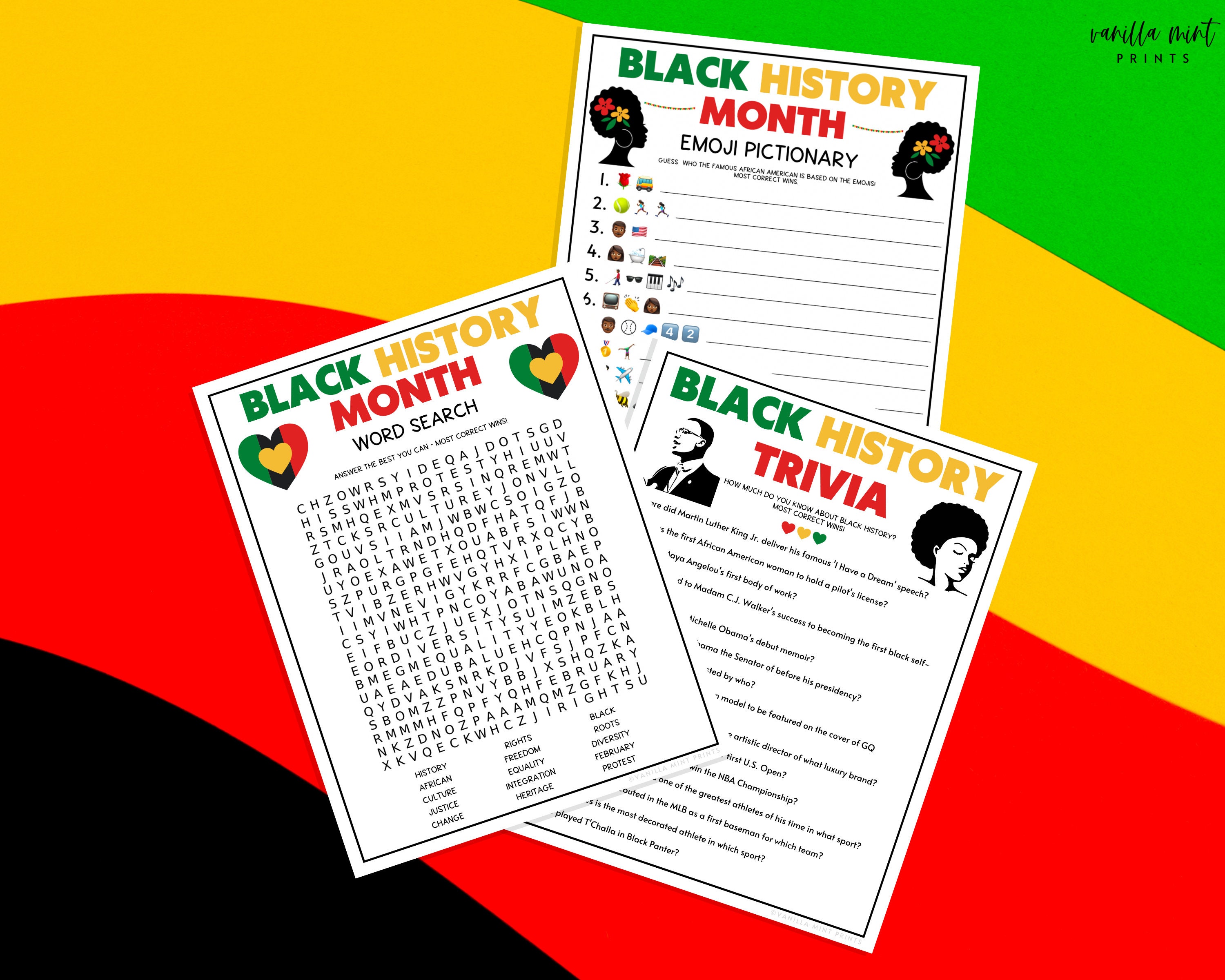 Black History Month 10 Game BUNDLE African American History - Etsy