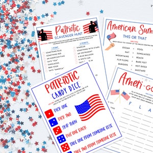Fourth of July 10 Party Games BUNDLE | 4th of July Printable Game | USA ...