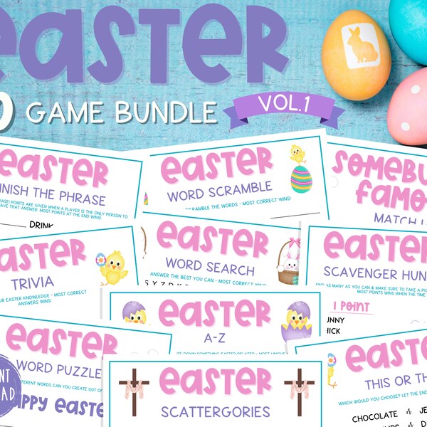 Easter Games for Adults - Etsy