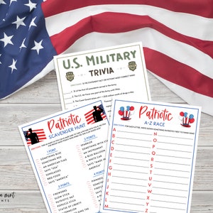 Memorial Day 10 Game BUNDLE Printable Memorial Day Party | Etsy