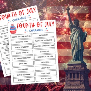 Fourth of July Charades Game | 4th of July Printable Games ...