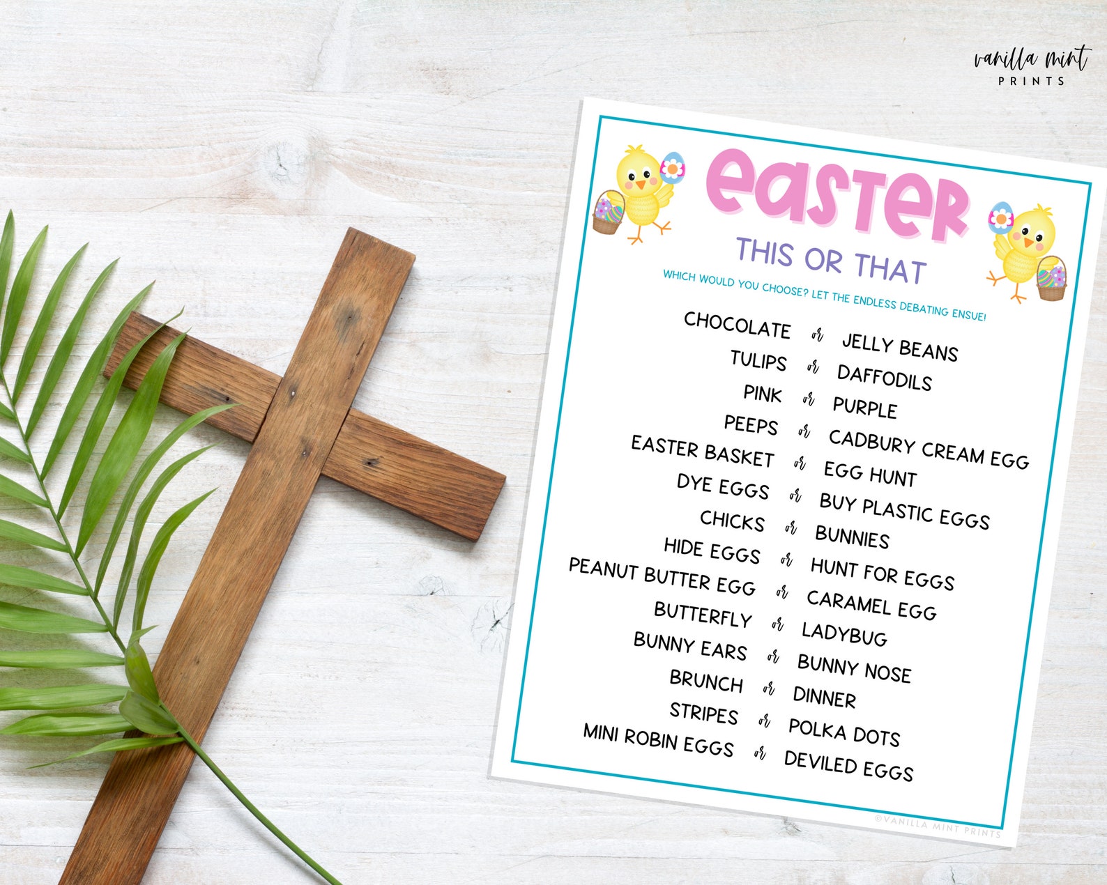 Easter This or That Game Printable Easter Party Games - Etsy