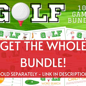 Golf Emoji Pictionary Game | Printable Golf Party Games | Masters Golf ...