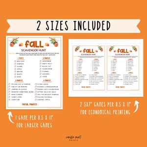 Fall Scavenger Hunt | Printable Autumn Party Games | Fall Time ...