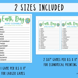 Earth Day Word Scramble Game | Fun Printable Spring Games ...