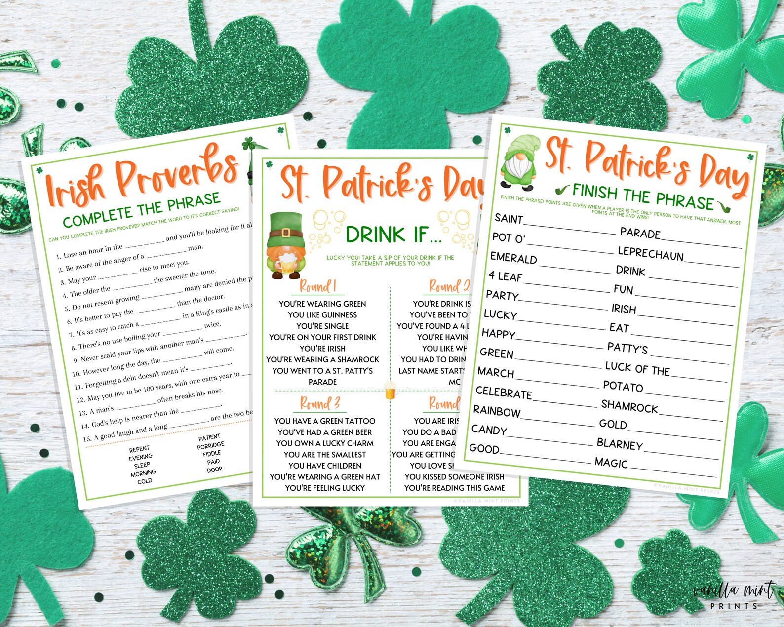 St. Patrick's Day 10 Game BUNDLE Volume 1 Irish Fun - Etsy