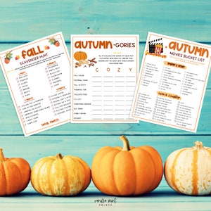 Fall 10 Game BUNDLE | Printable Autumn Game Bundle | Fall Time ...