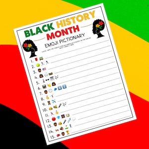 Black History Month Emoji Pictionary Game | African American History ...