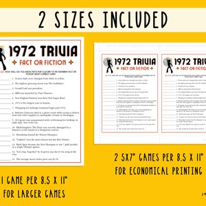 1972 Trivia | 70s Pop Culture Trivia | Fact or Fiction | 50th Birthday ...