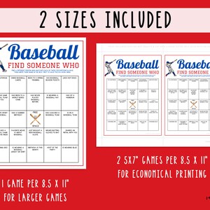Baseball Find Someone Who Game | Printable Baseball Team Party Games ...