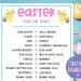 Easter This or That Game Printable Easter Party Games Easter Activity ...
