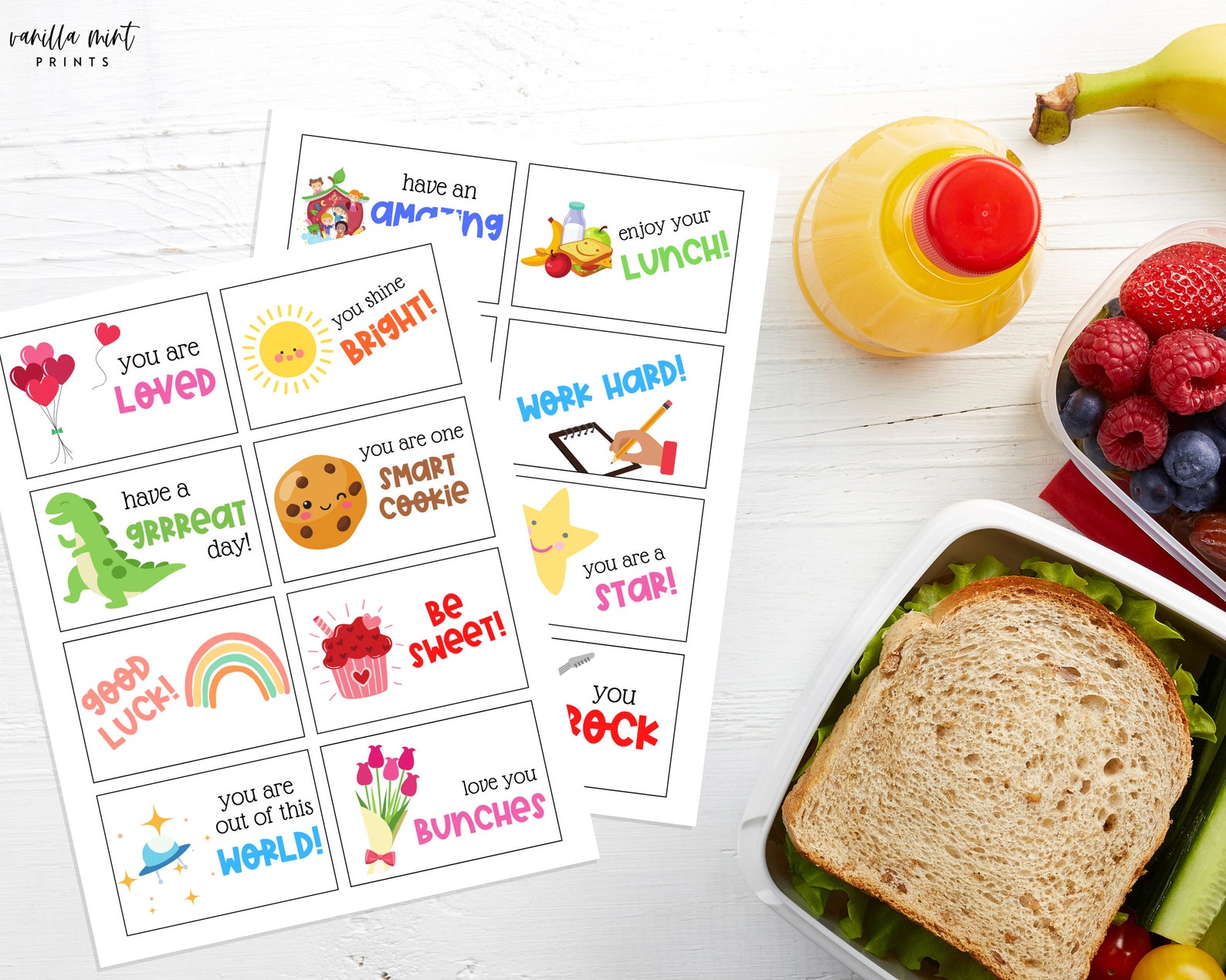 16 Lunch Box Notes for Kids Printable Messages for Lunch - Etsy