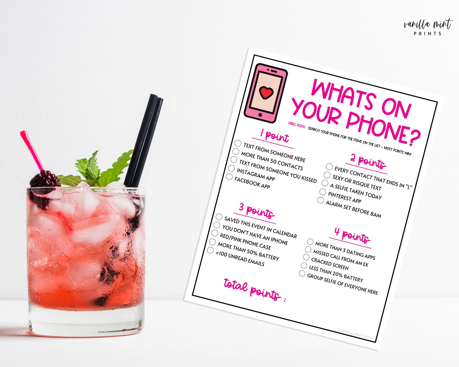 Ladies Night Whats on Your Phone Game | Party Games | Fun Girls Night ...