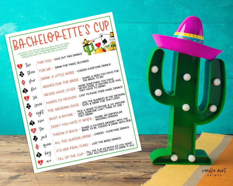 Final Fiesta Bachelorette Party Game | Bachelorette's Cup | Drinking ...