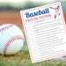 Baseball Fact or Fiction Trivia Game Printable Baseball Team Party ...