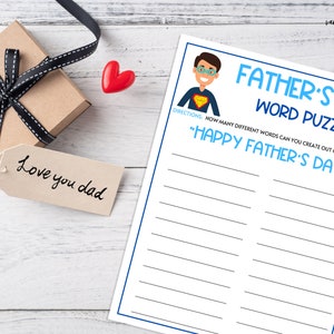 Happy Father's Day Word Puzzle Game | Father's Day Games | Games With ...