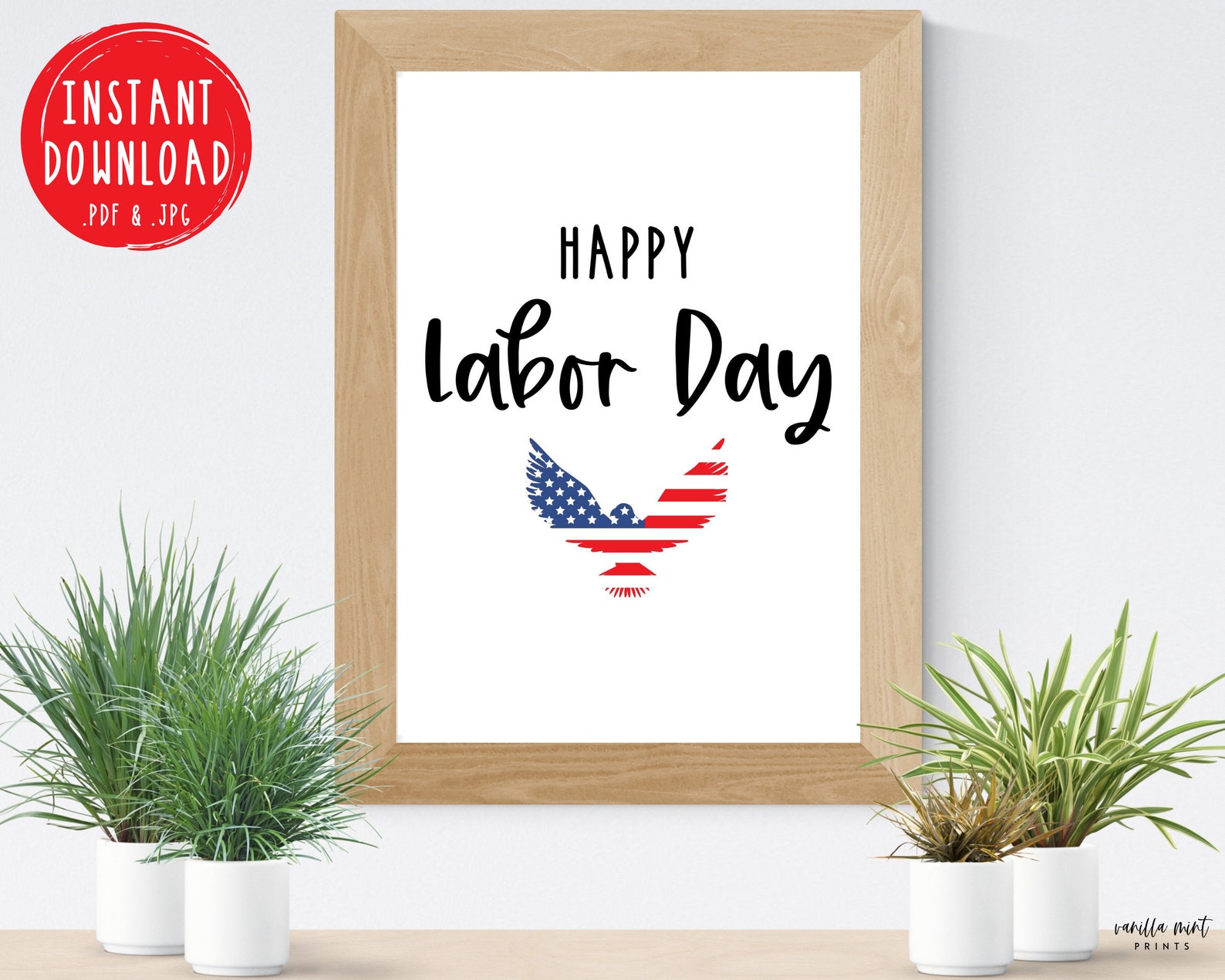 Labor Day Wall Art Happy Labor Day Patriotic Wall Art | Etsy