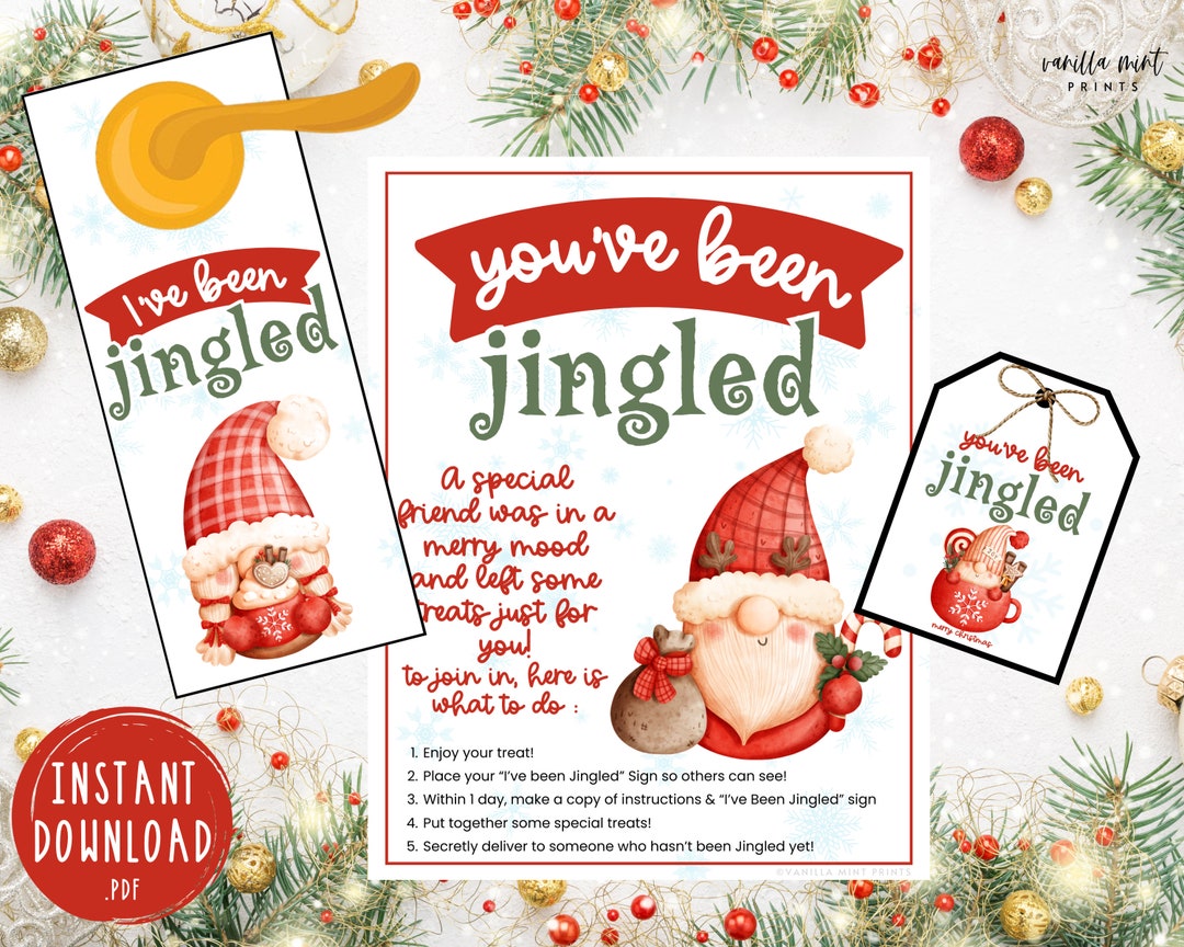 You've Been Jingled Printable Christmas Game Kit | Secret Santa ...
