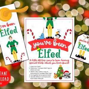You've Been Elfed Printable Christmas Game Kit | Elf Secret Santa ...