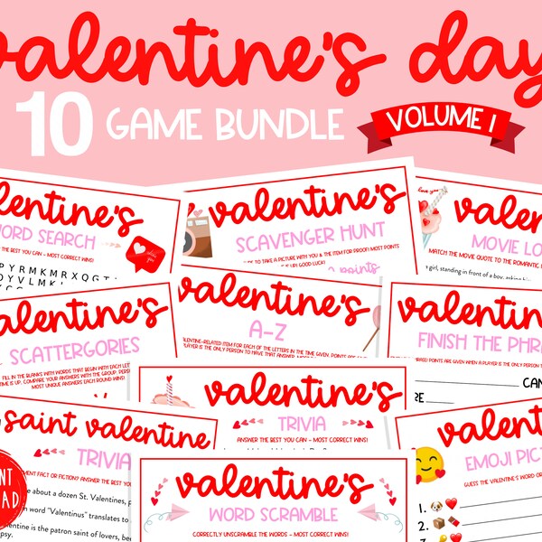 Valentines Games - Etsy