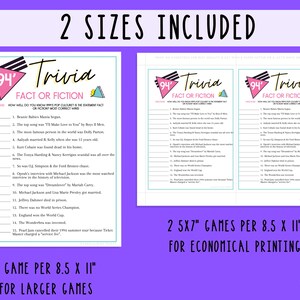 1994 Trivia 90s Pop Culture Trivia Fact or Fiction 30th Birthday Back ...