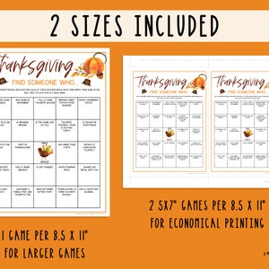 Thanksgiving Find Someone Who Game | Thanksgiving Party Games | Fun ...