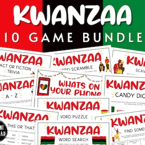 Kwanzaa 10 Game BUNDLE | Printable Kwanzaa Party Games | Fun Activities ...