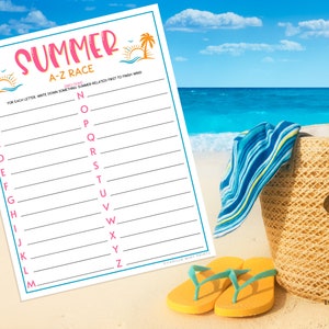 Summer A - Z Race | Printable Summertime Games | Party Games | Summer ...