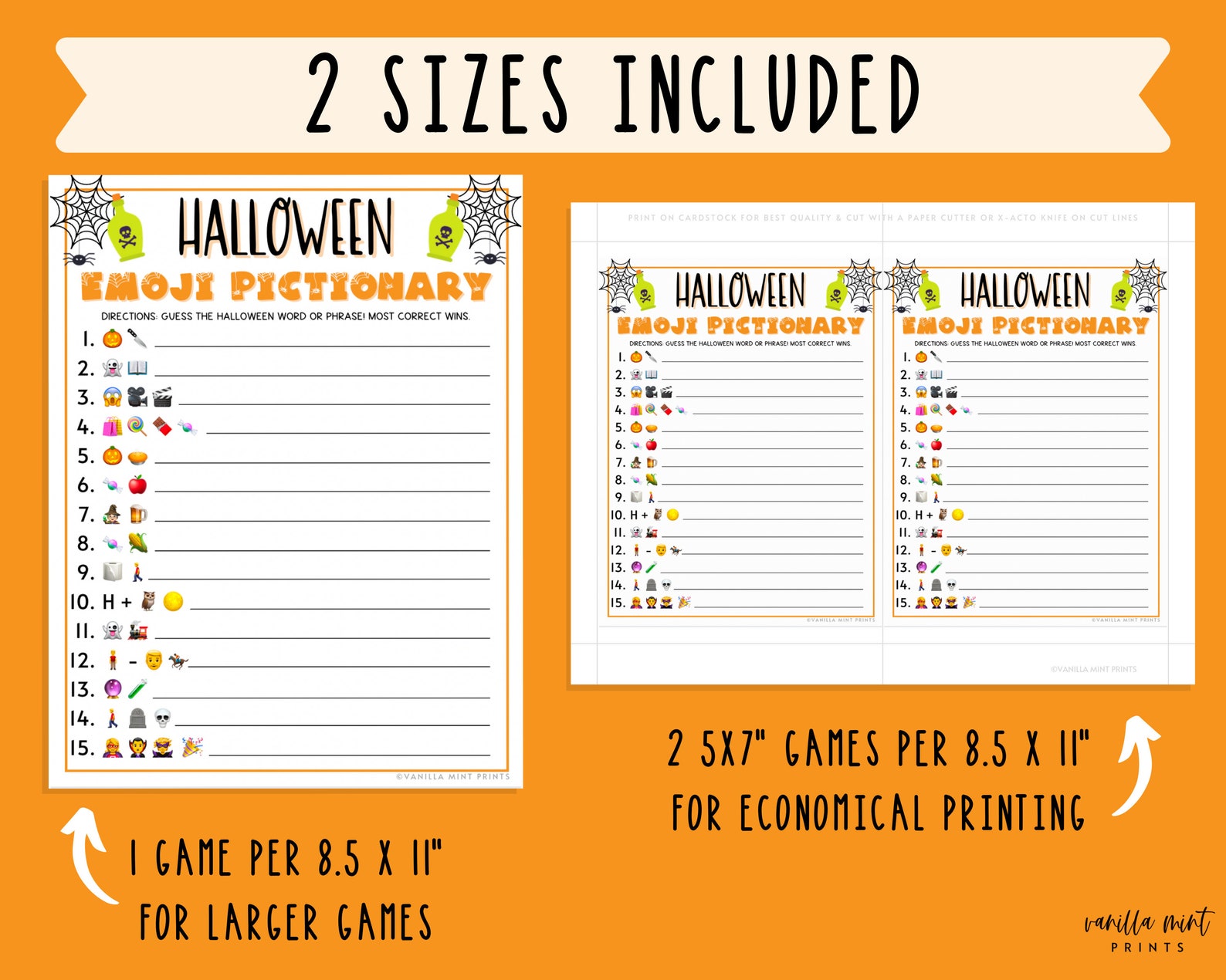 Halloween Emoji Pictionary Party Game Halloween Picture - Etsy