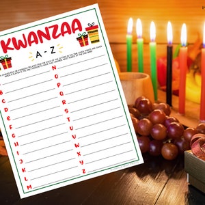 Kwanzaa A - Z | Printable Kwanzaa Party Games | Fun Activities for ...