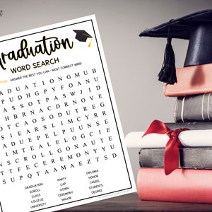 Graduation Games | Word Search | Fun Graduation Party Games | Class of ...