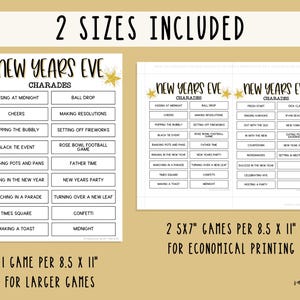 New Years Eve Charades Game Fun New Years Eve Party Games NYE Adult ...