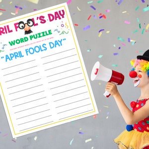 April Fool's Day Word Puzzle Game April Fools Party Games Printable ...