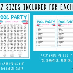 Pool Party 10 Party Game BUNDLE | Fun Printable Summertime Party Games ...