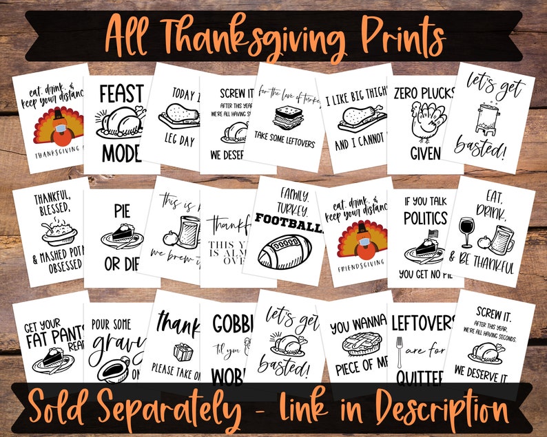 Thanksgiving Sign Take Leftovers Funny Thanksgiving Dinner - Etsy
