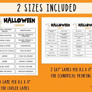 Halloween Charades Game | 33 Halloween Charades | Printable Halloween ...