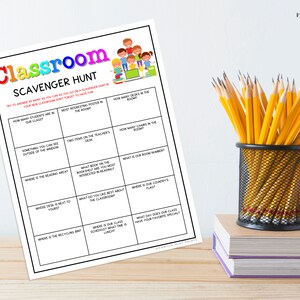 Back to School Classroom Scavenger Hunt First Day of School - Etsy