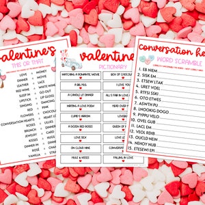 Valentine's Day 10 Game BUNDLE Volume 2 | Valentines Printable Games ...
