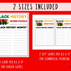 Black History Month Word Puzzle Game | African American History ...