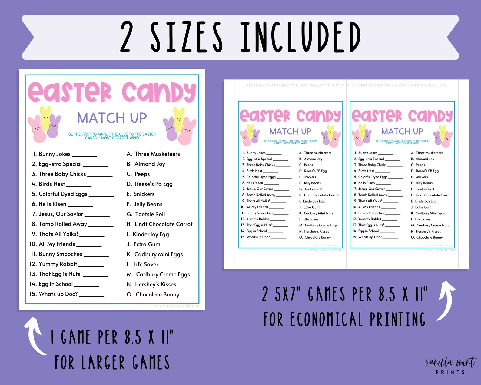 Easter Candy Match up Game Easter Classroom Activities - Etsy